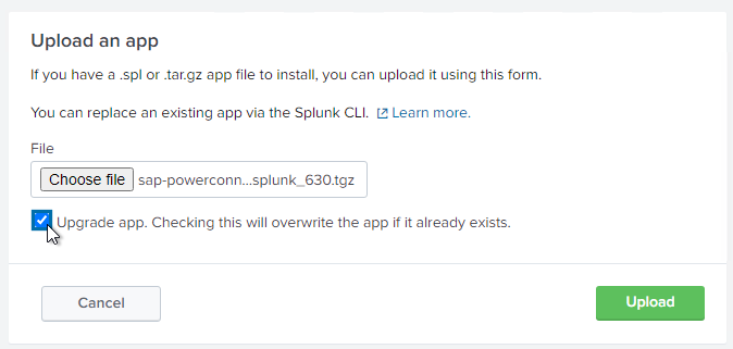 PowerConnect Splunk App Installation